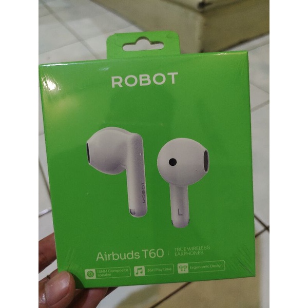 Jual Robot Earphones Airbuds T60 wirreless / ROBOT T70E | Shopee Indonesia