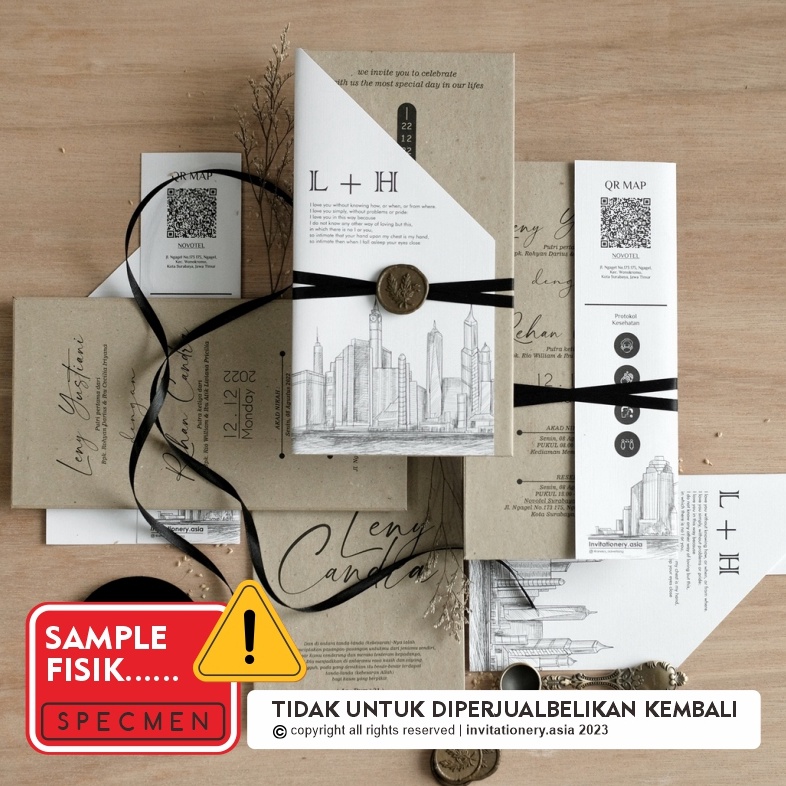 Jual [CODE BARANG 478ADB] undangan pernikahan hard cover (sample) H.16. ...