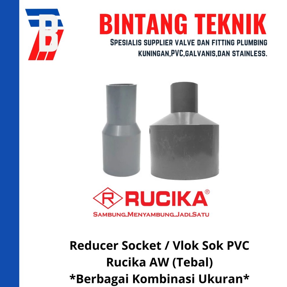 Jual DIJAMIN BARU FREE MINI GOLD Reducer Sok / Vlok Sok 2" X 1" PVC ...