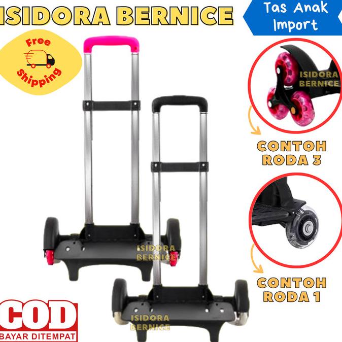 Jual Trolley Troli Lipat Roda 3 Roda 6 Roda 2 Untuk Tas Sekolah Anak ...