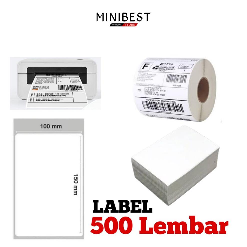 Jual Kertas Thermal/Kertas Print Resi Job Thermal Tempel 100X150Mm & 100X100Mm (Isi 500 Lembar ...