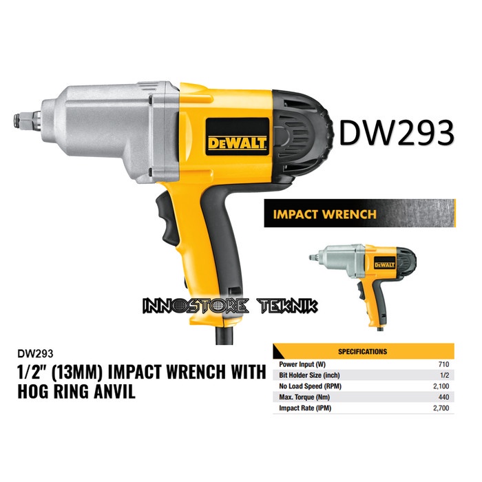 Jual Mesin Bor/Obeng Impact Wrench Dewalt DW293 DW 293 | Shopee Indonesia