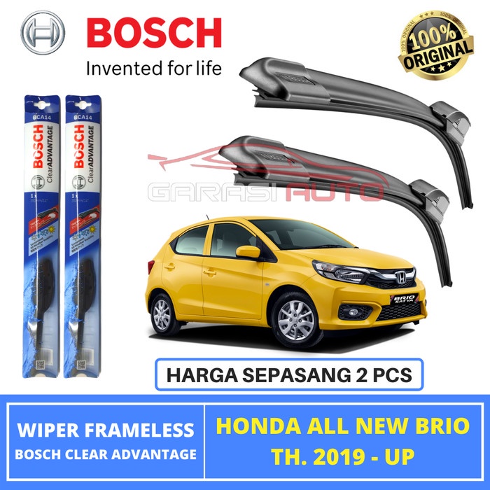 Jual Wiper Honda All New Brio 2019 Original Bosch Clear Advantage Frameless Kode Dt 069 | Shopee ...