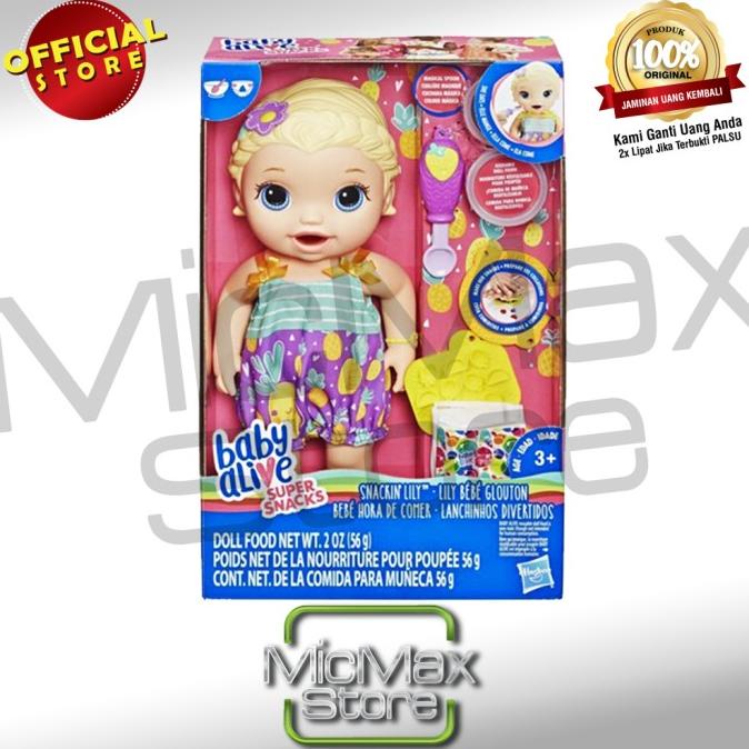 Jual Baby Alive Super Snacks Snackin Lily Doll Food Mainan Original Asli | Shopee Indonesia