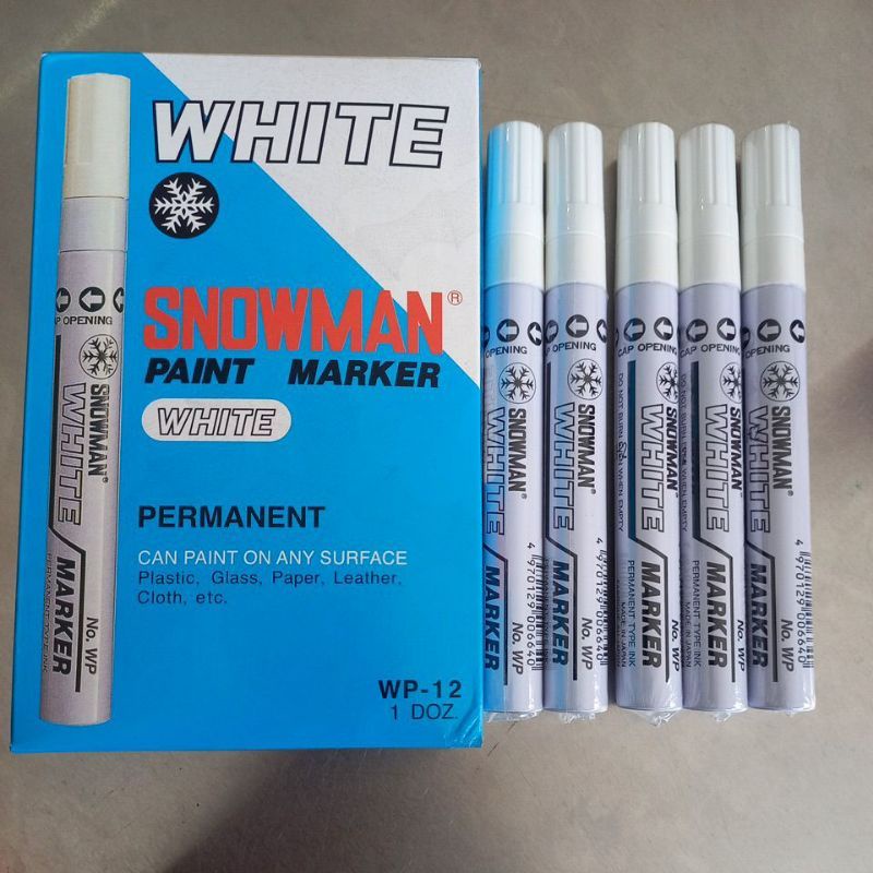 Jual Snowman Paint Marker Original Spidol Cat Permanent Putih | Shopee ...