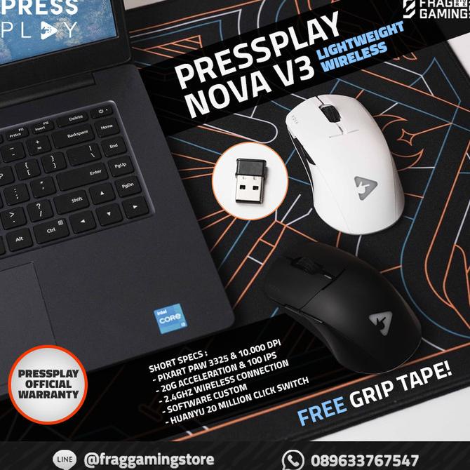 Jual Pressplay Nova V3 / Pressplay Ultralight Wireless - Gaming Mouse ...