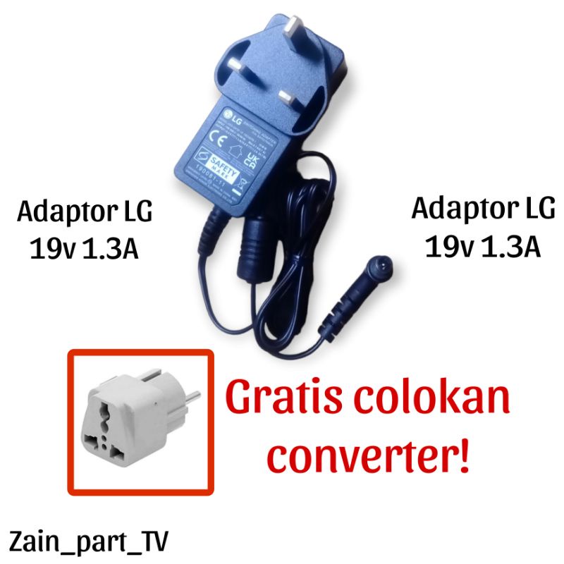 Jual ADAPTOR TV DAN MONITOR LG 19V 1.3A (FREE COLOKAN CONVERTER ...
