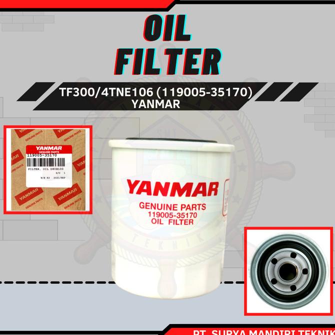 Jual Yanmar Tf300/4Tne106 Oil Filter 119005-35170 Asli Genuine | Shopee ...