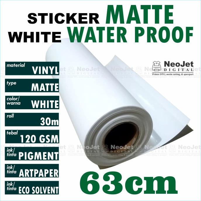 Jual Stiker Sticker Vinyl Matte Inkjet Waterproof Doff Doft Mate 63cm ...