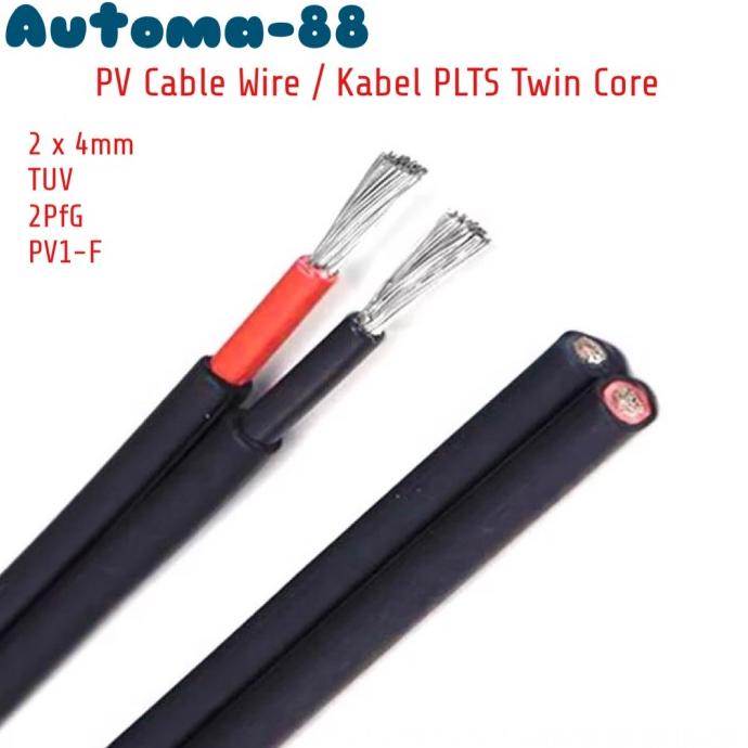 Jual Kabel PLTS 2x4mm PV Cable Twin Core 4mm PV-1F Solar Cell Panel ...