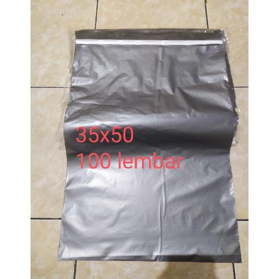 Jual HARI INI PLASTIK PACKING POLYMAILER 35X50 DAN 35X45 SILVER/HITAM | Shopee Indonesia
