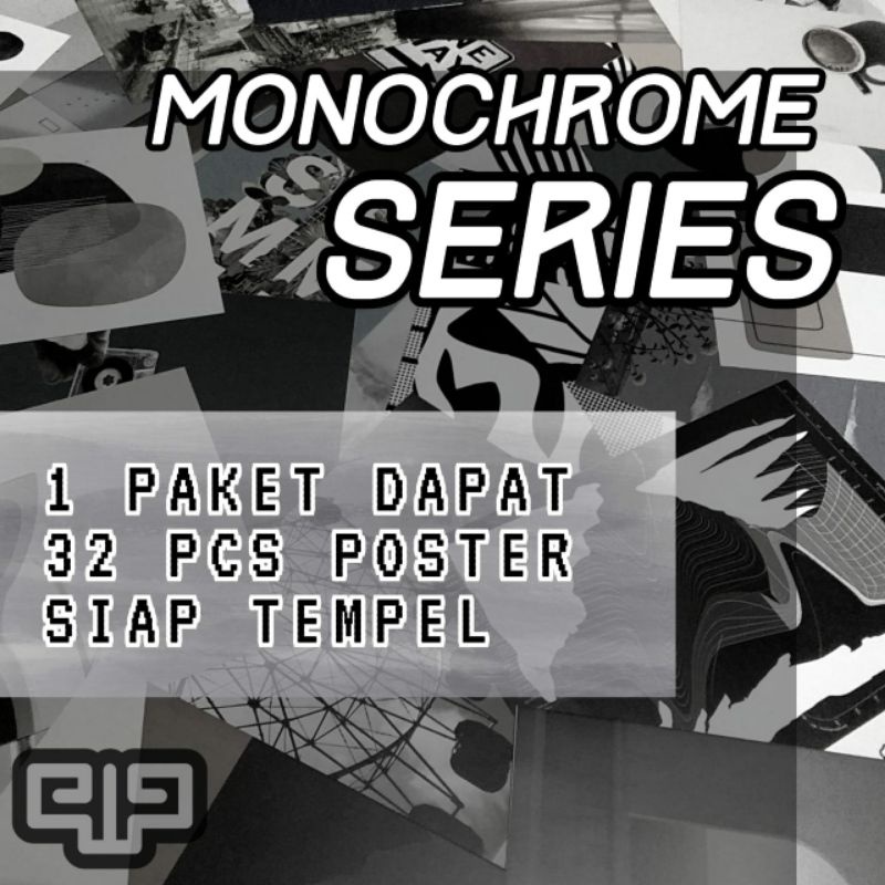 Jual (ISI 32 PCS) Poster Aesthetic Mono chrome/Poster Black White ...