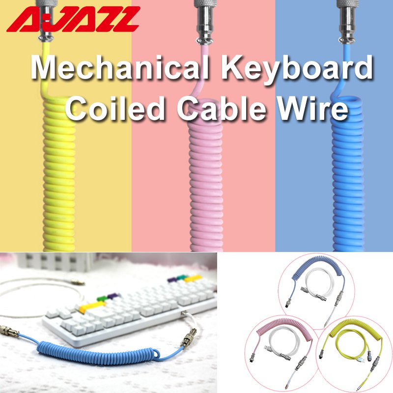Jual &AJAZZ Cable Mechanical Keyboard Aviator Coiled Type-C to USB ...