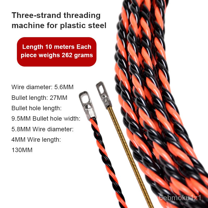 Jual &10/15/20/5/30M 6mm Cable Puller Fiberglass Electric Cable Wire Puller Electrical Tool Tape ...