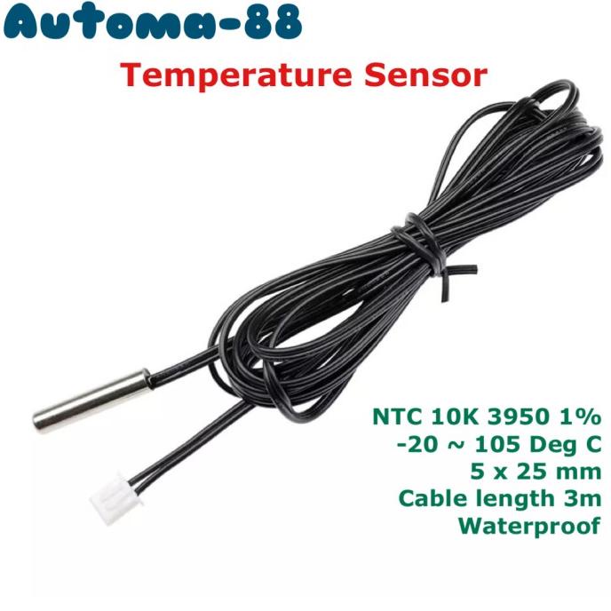 Jual Kabel Sensor Suhu STC-1000 3M 3 Meter Temperature Probe STC1000 ...