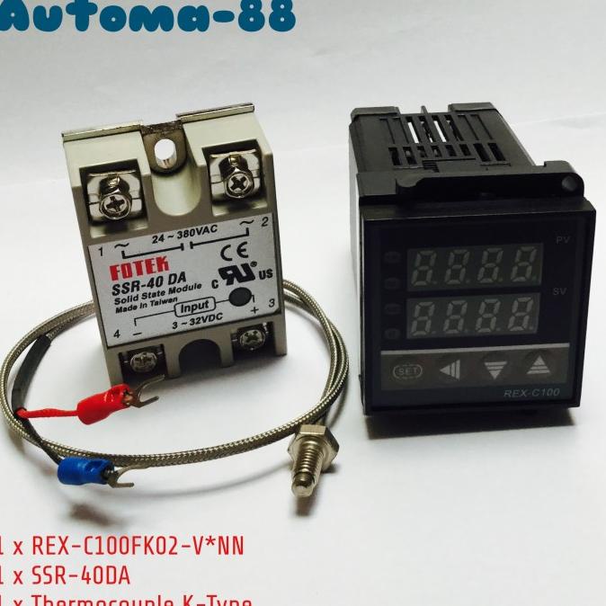 Jual Rex-C100 C-100 PID Temperature Controller SSR 40A K-Thermocouple | Shopee Indonesia