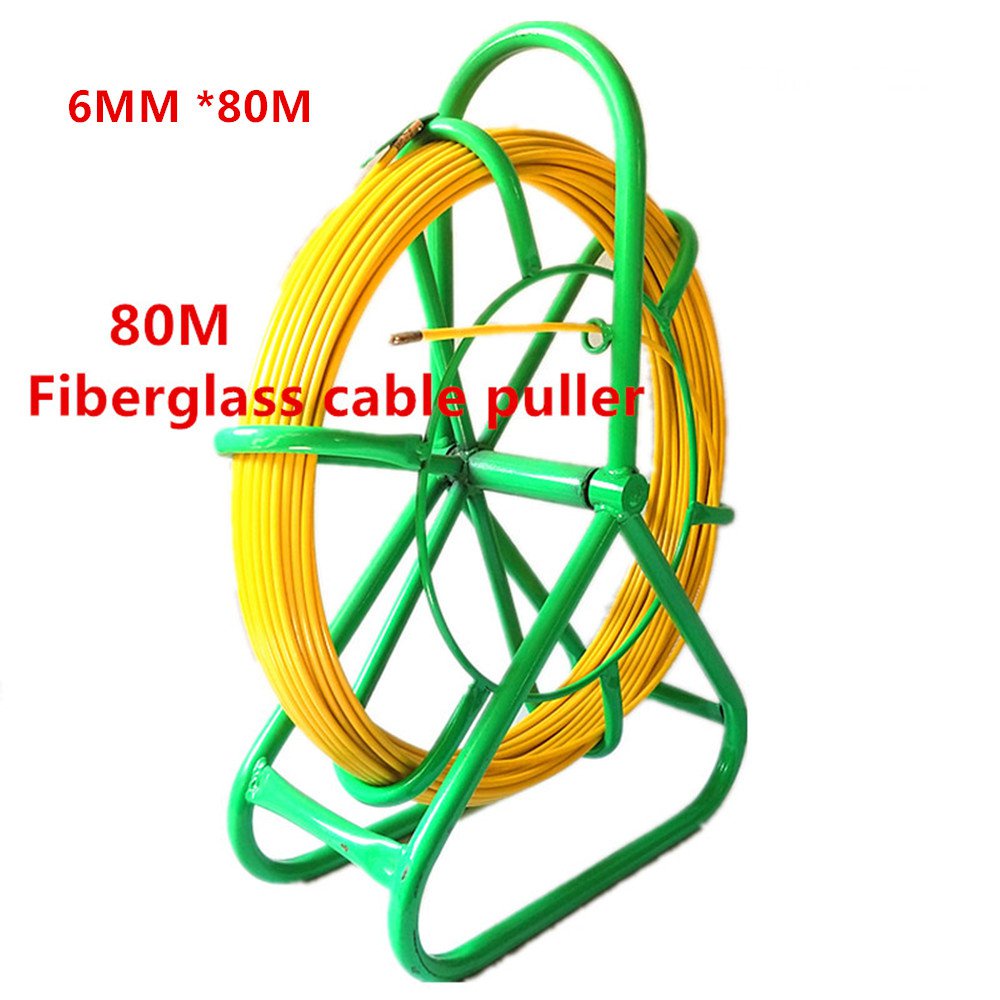 Jual &80M Fiberglass cable puller FRP Cable duct rodder with copper ...