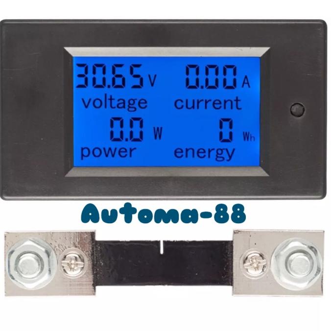 Jual DC 6,5-100V Power Monitoring Max 100A KWH Volt Ampere WH Ammeter | Shopee Indonesia