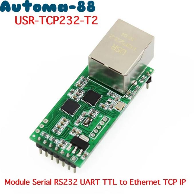Jual Module Serial Rs232 Uart Ttl To Ethernet Tcp Ip Rj45 Usr Tcp232 T2