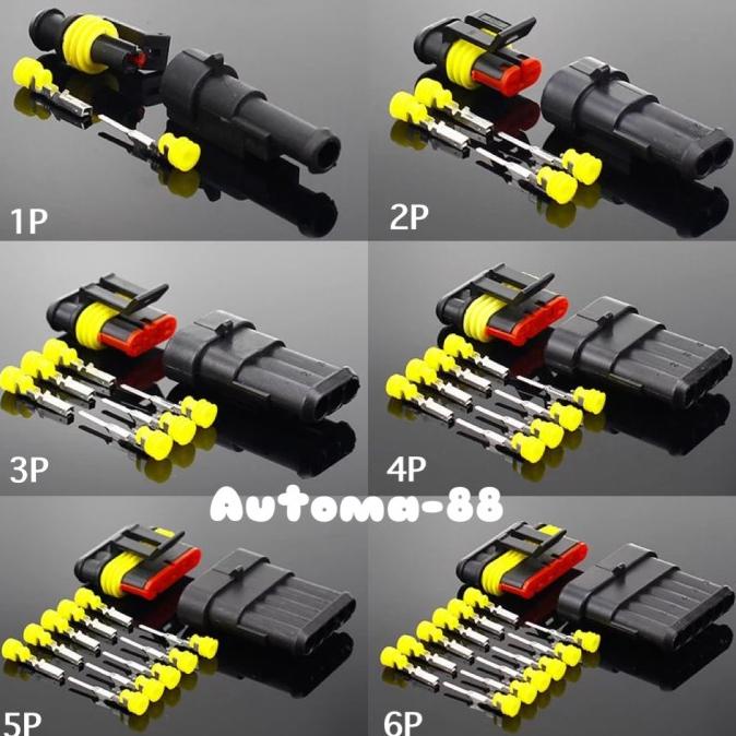 Jual Soket konektor kabel anti air 1P 2P 3P 4P 5P 6P Waterproof connector | Shopee Indonesia
