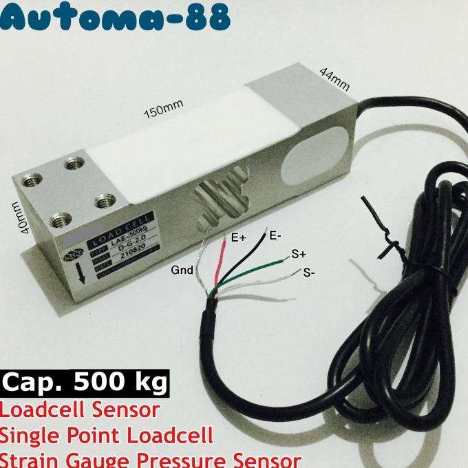 Jual Single Point Loadcell Sensor 500kg Load Cell 500 kg Strain Gauge ...
