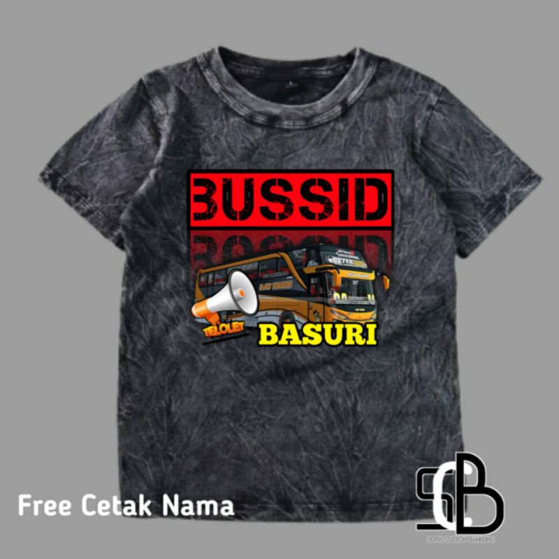 Jual Kaos Anak Washed Bussid Basuri Bus Mania DLL Free Cetak Nama | Shopee Indonesia