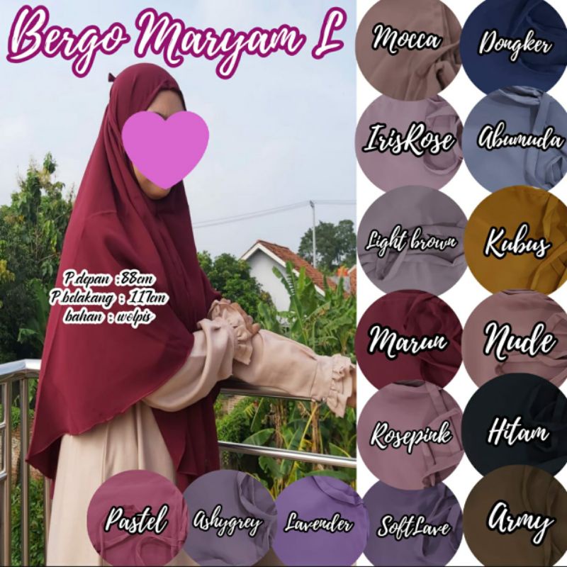 Jual jilbab bergo L | Shopee Indonesia