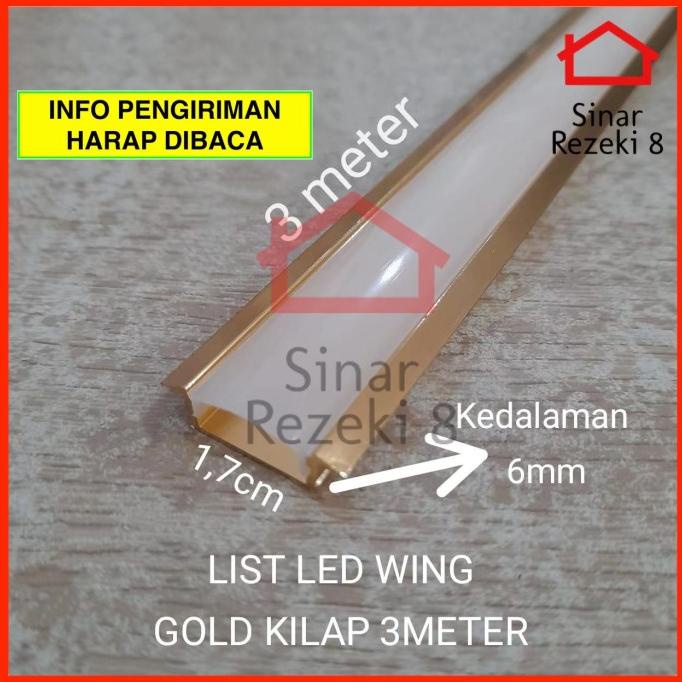 Jual {{{{{{] List Lampu LED 3 METER WING GOLD / Rumah Strip Cover ...
