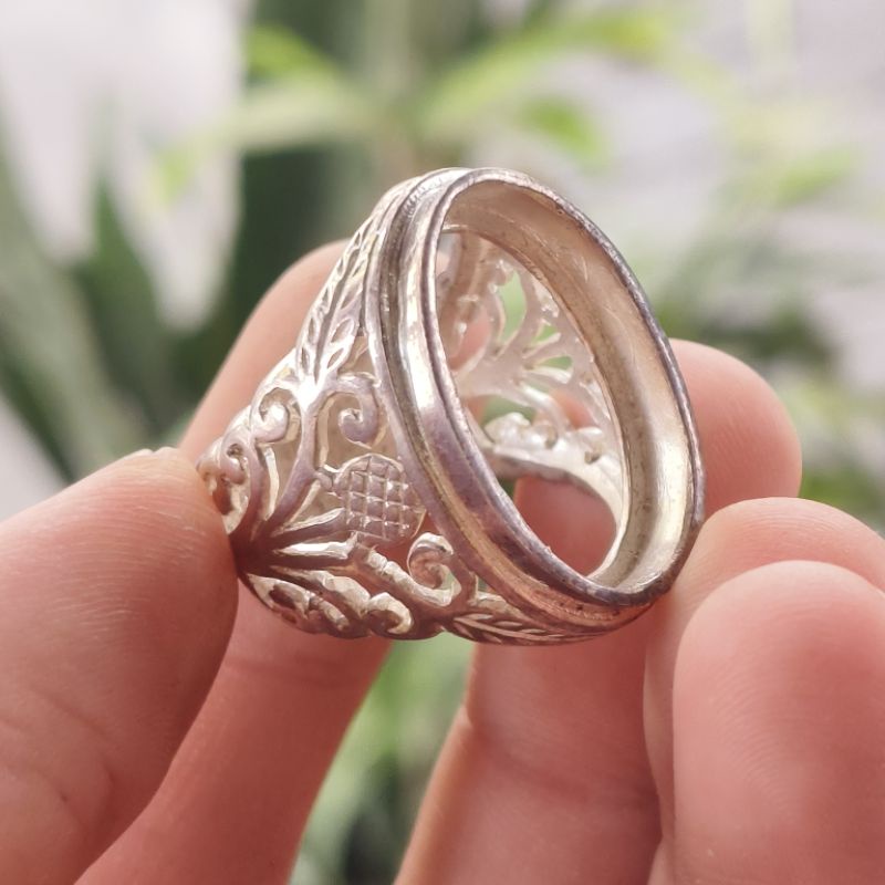 Jual Ring Emban Cincin Perak Tanam 22x15 | Shopee Indonesia