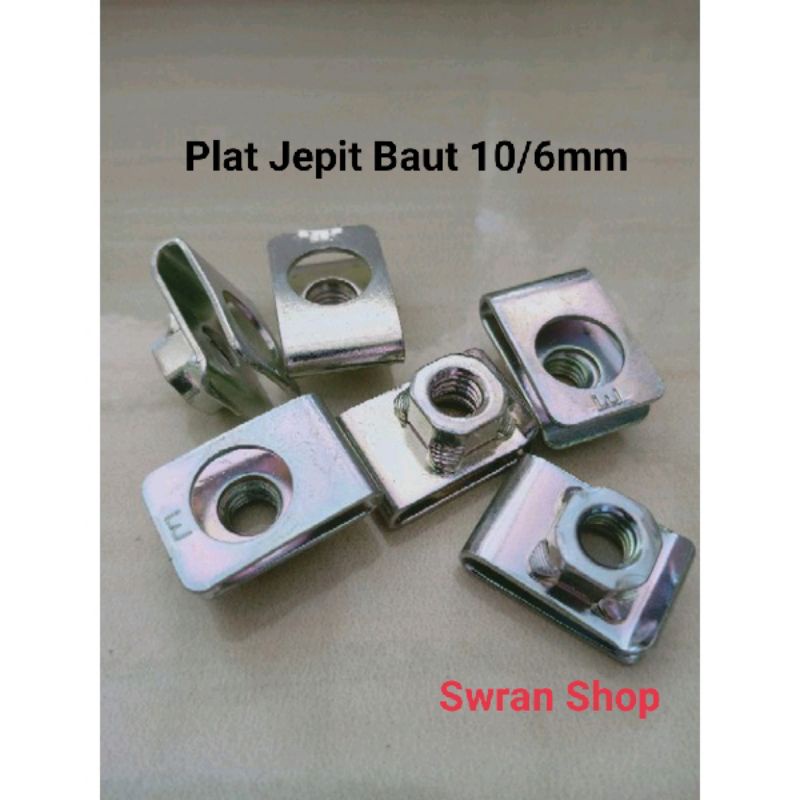 Jual Plat Jepit / Klip Baut 10/6mm Warna Putih | Shopee Indonesia