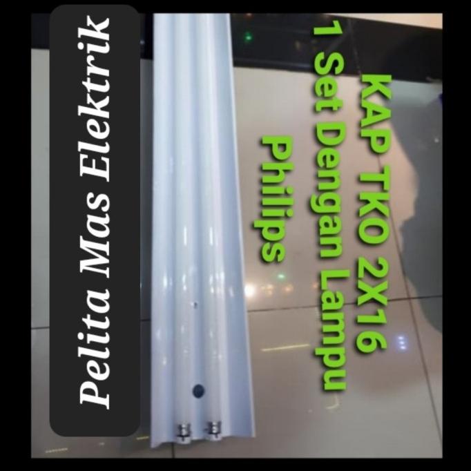 Jual ris Kap Lampu TKO set 2x36/2x16watt+Lampu TL led neon philips ...