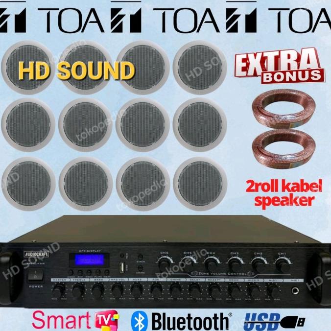 Jual #####] PAKET SPEAKER CEILING INDOOR TOA + SELECTOR+ ALARM ...