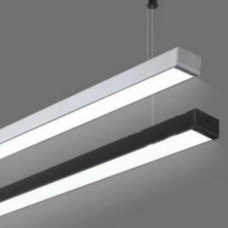 Jual ram Kap Lampu Gantung TL LED T8 Linier Fixture 1x18w 120cm Hitam ...