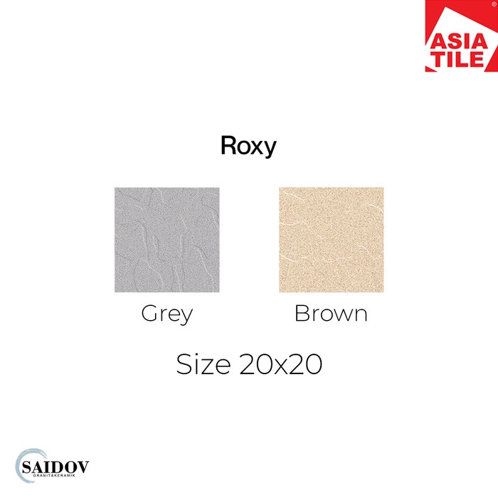 Jual Keramik Asia Tile Roxy Grey / Brown 20x20 - grey | Shopee Indonesia