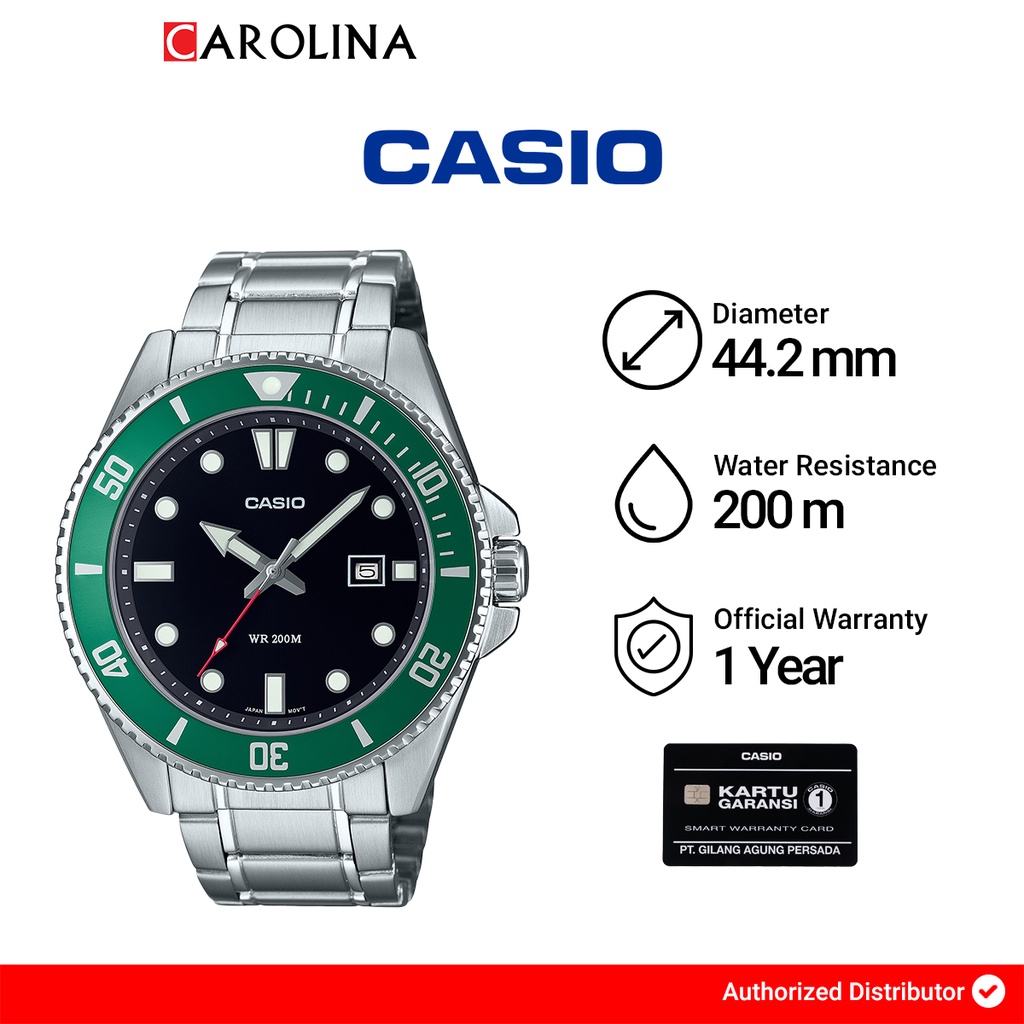 Jual Jam Tangan Pria CASIO Diver Marlin Duro Starbucks MDV-107D-3A ...