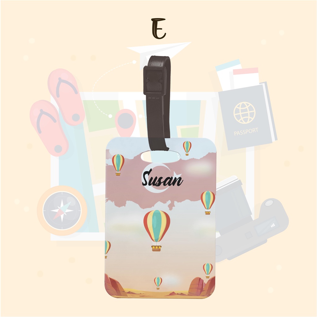 Jual Owhale Custom Luggage Tag Bag Tag Tas Koper Country Abstract ...