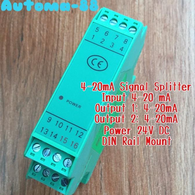 Jual Pre-Order DIN Rail Distributor 1 input 2 output 4-20mA Splitter 24V DC | Shopee Indonesia
