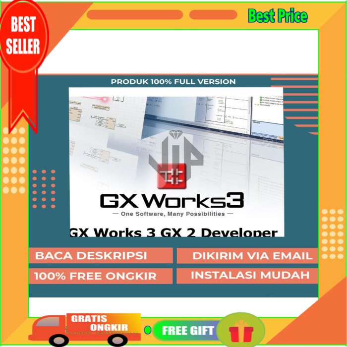 Jual PROMO 0 ONGKIR GX Works 3 GX 2 Developer 8 PLC Mitsubishi GT Designer 3 GT Simulator 3 ...