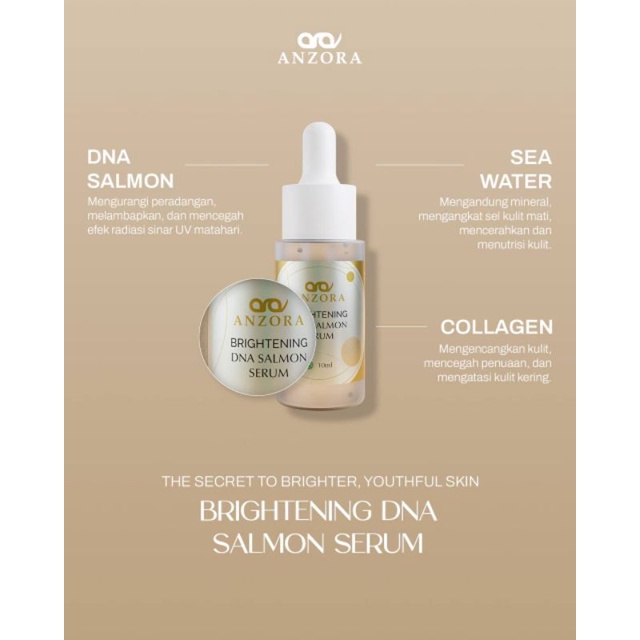 Jual Anzora Brightening DNA Salmon Serum | Shopee Indonesia