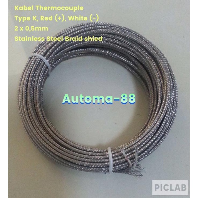 Jual Kabel Sensor Thermocouple Type-K 2 x 0.3 mm Anti Panas Meteran ...