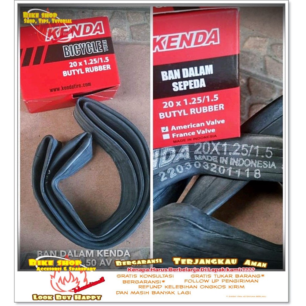 Jual BAN DALAM KENDA 20 x 1.25 - 1.50 AV pentil motor 28mm Ban Sepeda MTB BMX | Shopee Indonesia