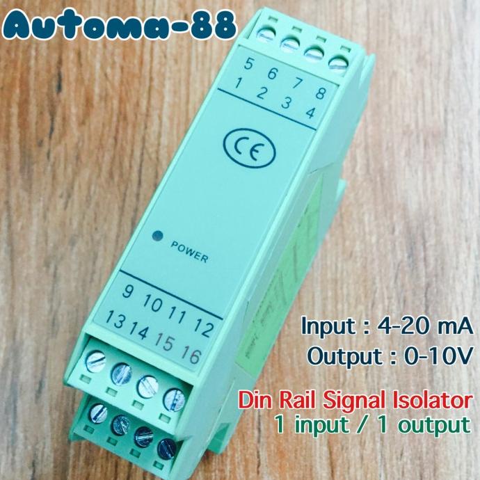Jual Signal Isolator Converter input 4-20mA Output 0-10V Din Rail 24V DC | Shopee Indonesia