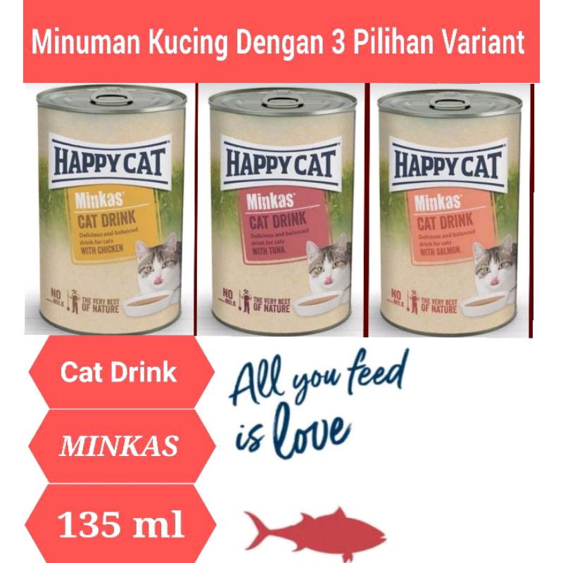 Jual Happy Cat Minkas Drink 135ml /Happy Cat Drink Minuman Kucing | Shopee Indonesia