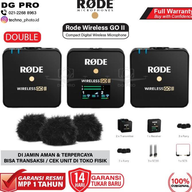 Jual Rode Wireless GO II 2-Person Compact Digital Wireless Microphone Mic | Shopee Indonesia