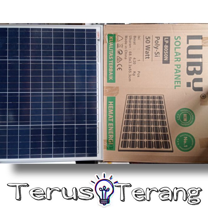 Jual WDR319 solar panel papan solar panel surya solar cell 50w Luby ...