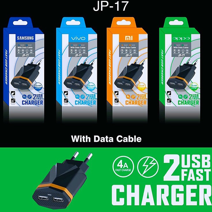 Jual Star sellerRr8R2 Charger Merk Branded JP-17 With Kabel 2A Usb ...