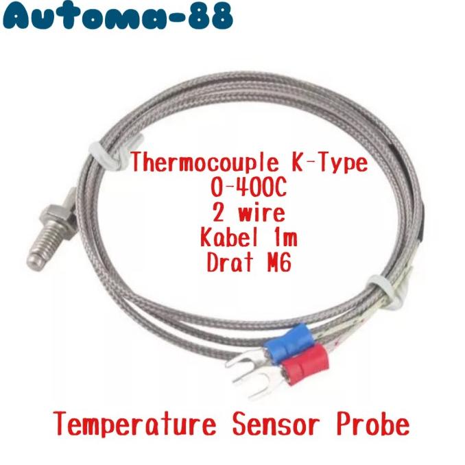Jual Thermocouple K Type Temperature Sensor Suhu Drat M6 Thread ...
