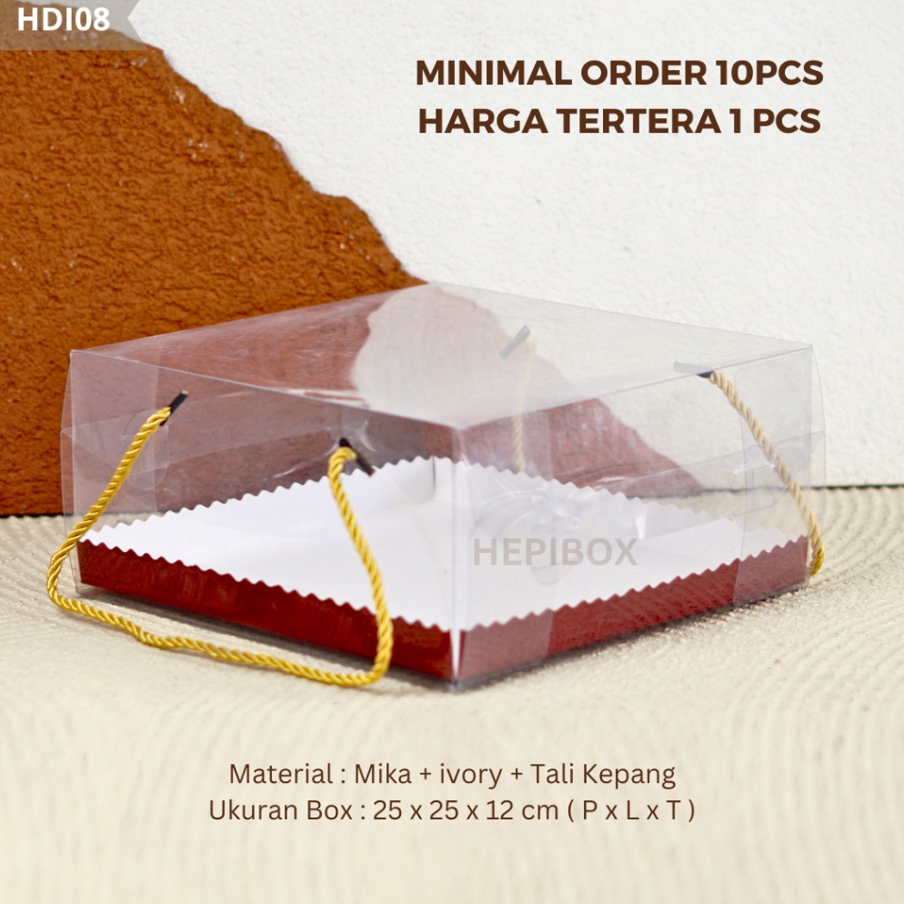 Jual COD Box Mika Transparan / Box Mika Tali / Box Mika Kue / Box ...