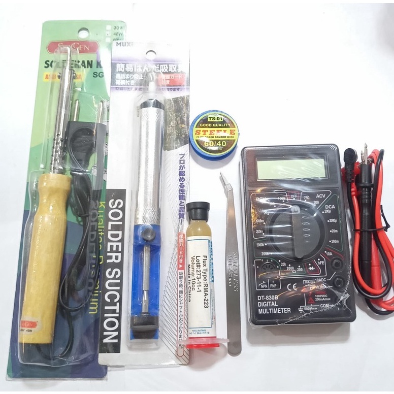 Jual 63 PAKET SOLDER LENGKAP ALAT SOLDER , MULTITESTER DIGITAL / ANALOG ...