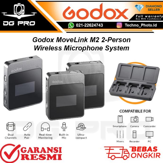 Jual Godox MoveLink M2 2-Person Wireless Microphone System Mic Original ...